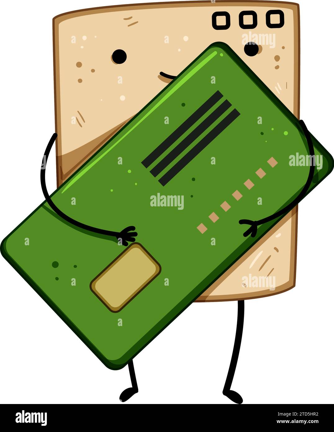 order cardboard box character cartoon vector illustration Stock Vector ...