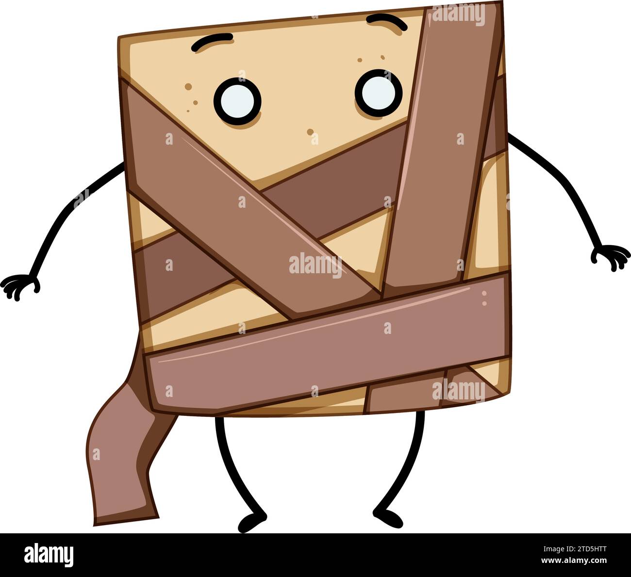 face cardboard box character cartoon vector illustration Stock Vector ...