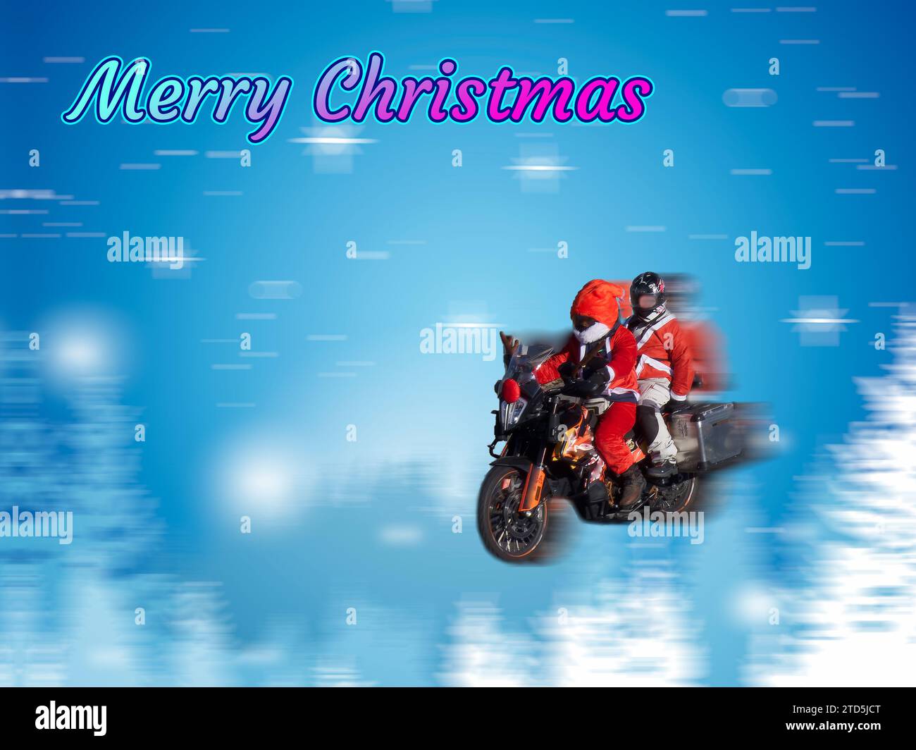 Santa claus riding motorcycle hi-res stock photography and images - Alamy