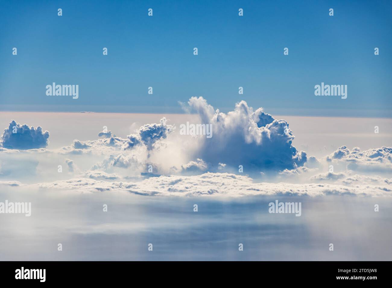 Beautiful Heavenly Bursts of Clouds in Blue Sunny Sky like Atom Bomb ...