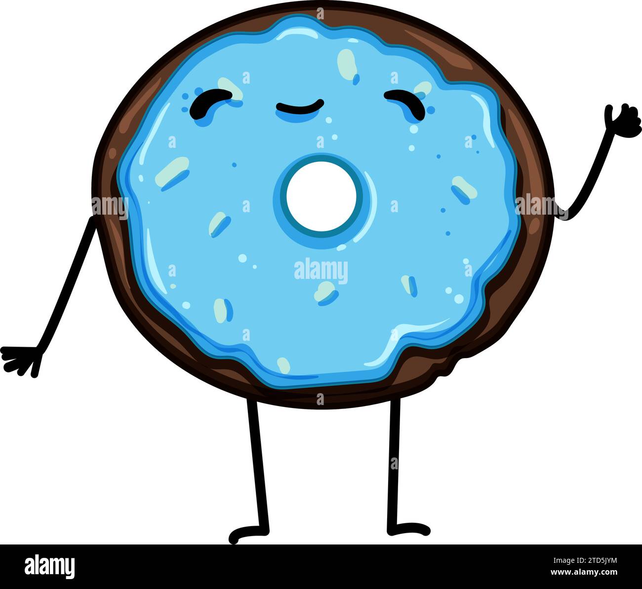 cute donut character cartoon vector illustration Stock Vector Image ...