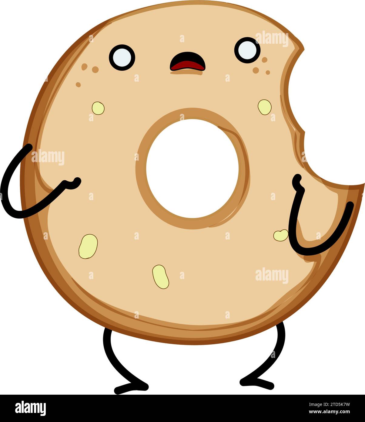 graphic donut character cartoon vector illustration Stock Vector Image ...