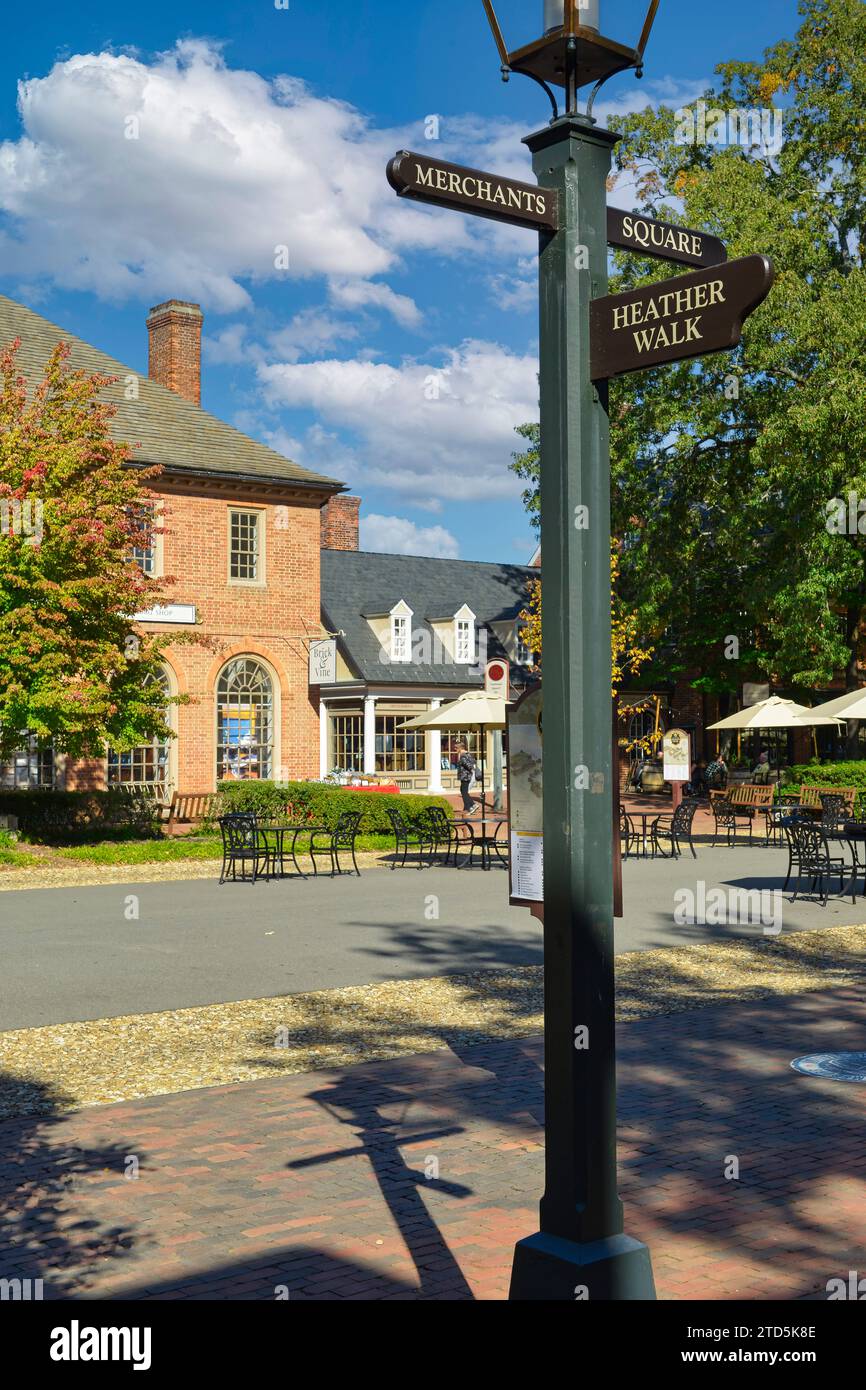 Merchants Square in Colonial Williamsburg, Virginia Stock Photo - Alamy