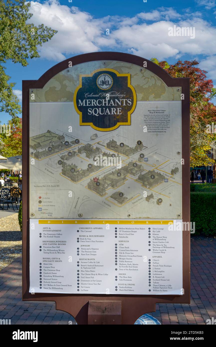 Merchants Square in Colonial Williamsburg, Virginia Stock Photo - Alamy