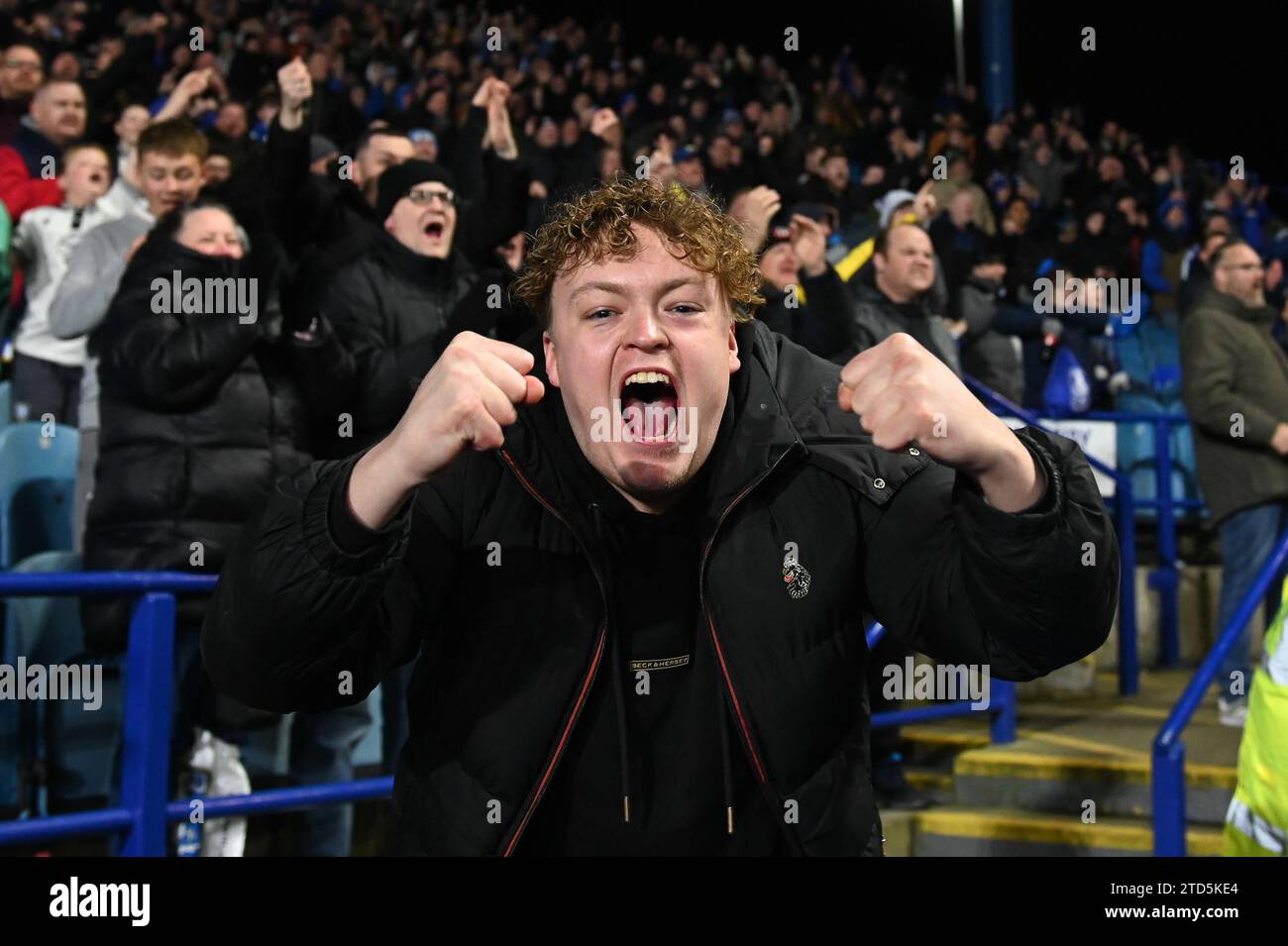 Sheffield Wednesday fan celebrates the winning goal during the Sky Bet ...