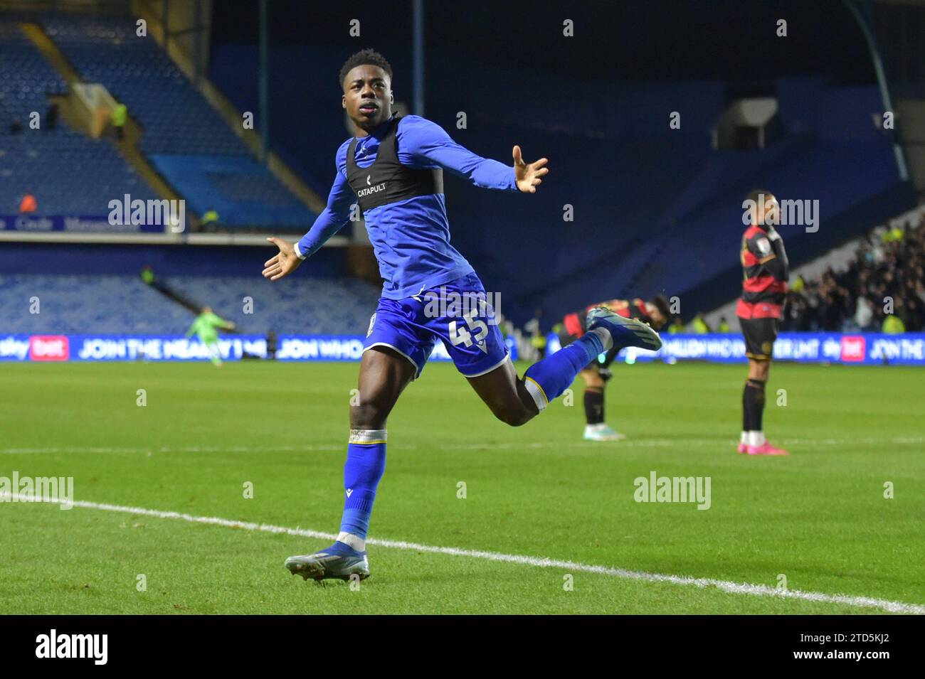 Anthony Musaba #45 of Sheffield Wednesday celebrates his goal to make ...
