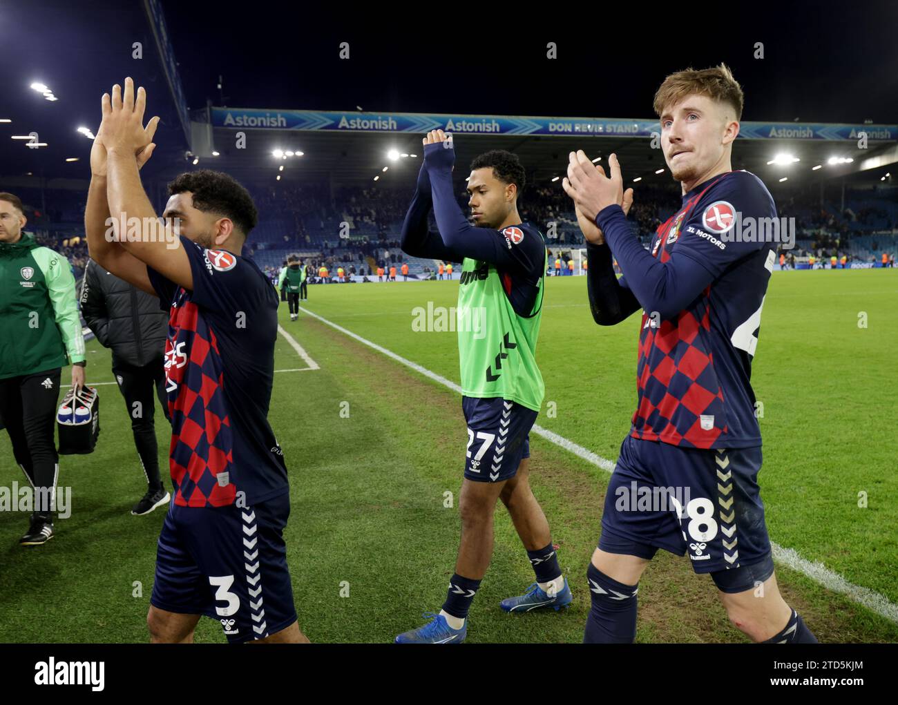(left to right) Coventry City's Jay Dasilva, Milan van Ewijk and Josh ...