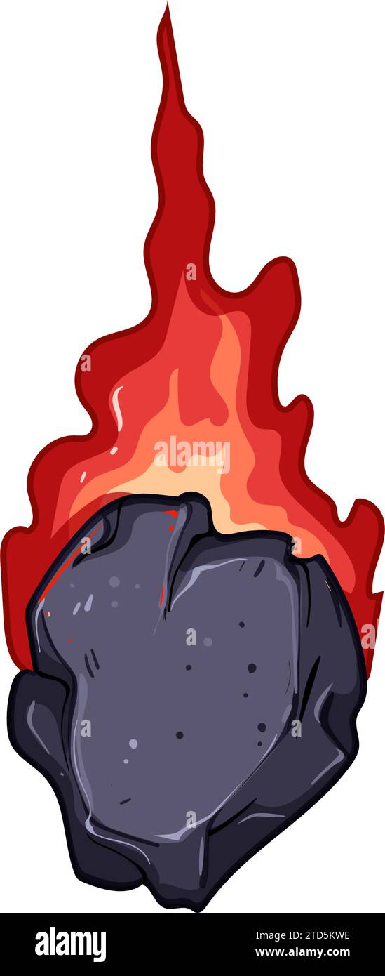 sky falling meteor cartoon vector illustration Stock Vector Image & Art ...
