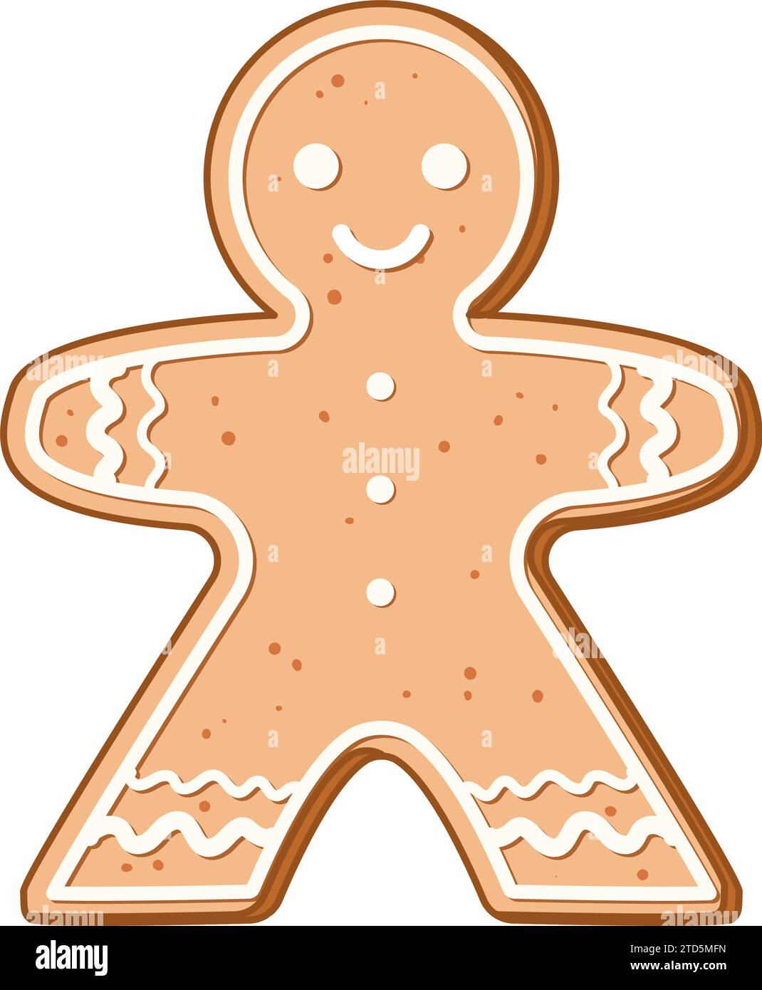 christmas gingerbread cartoon vector illustration Stock Vector Image ...
