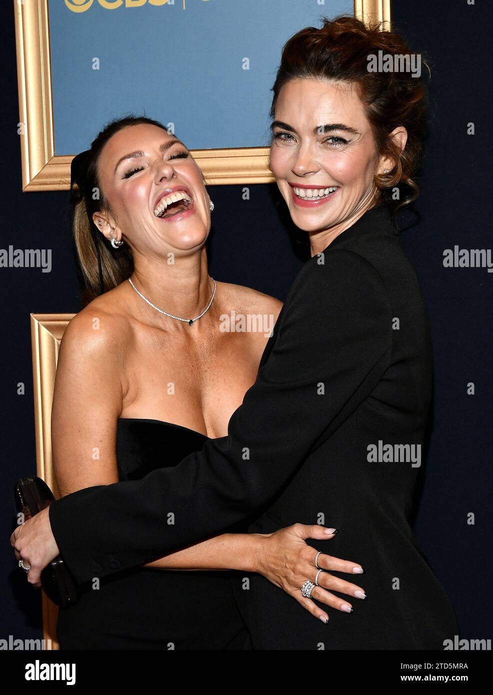 Los Angeles, USA. 15 December, 2023. Elizabeth Hendrickson and Amelia ...