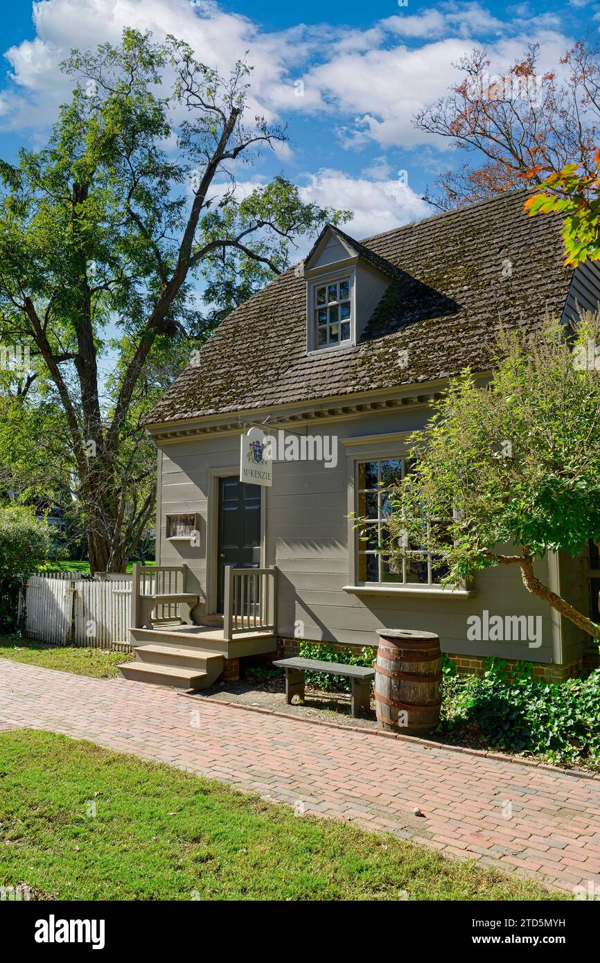 The McKenzie house on the Palace Green with fall colors on the trees in ...