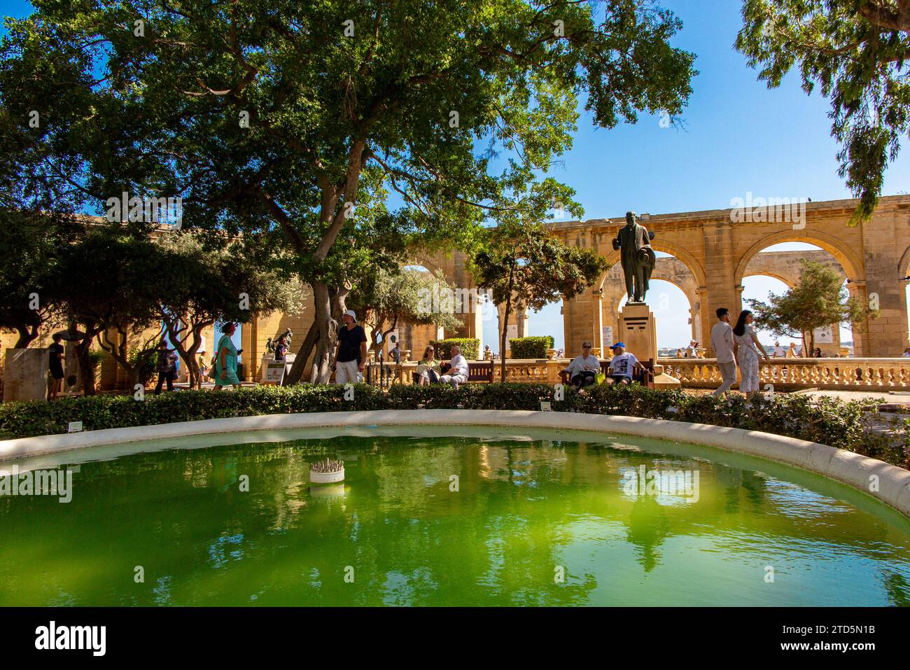 Upper Barrakka Gardens in Valletta, Malta Stock Photo - Alamy