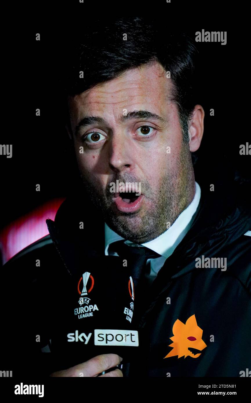 Tiago Pinto general manager of AS Roma reacts during the UEFA Europa ...
