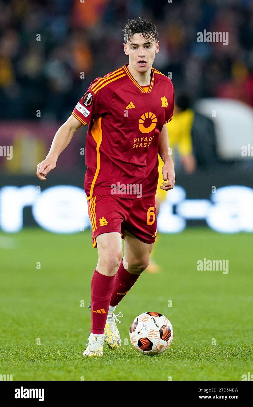 Niccolo' Pisilli of AS Roma during the UEFA Europa League Group G match ...