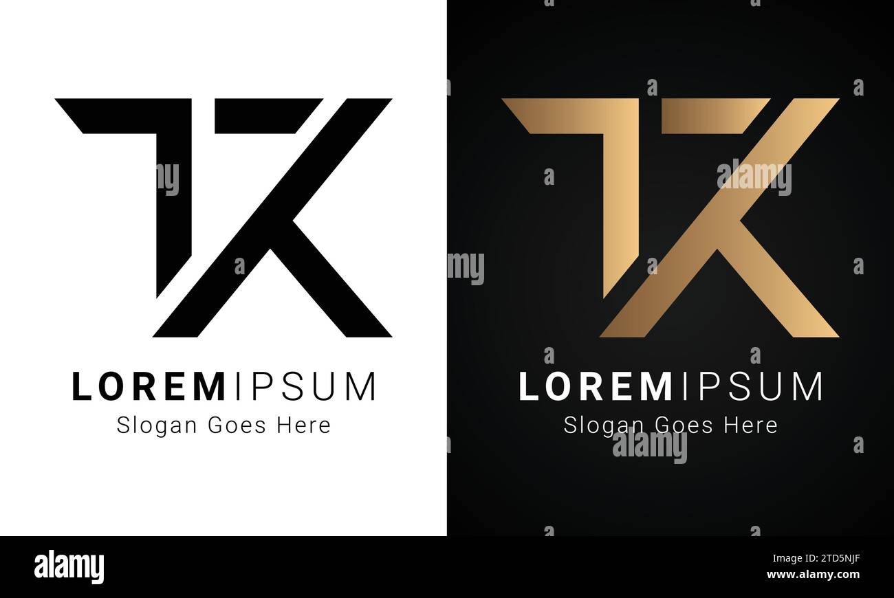 Luxury Initial TK or KT Monogram Text Letter Logo Design Stock Vector Image & Art - Alamy