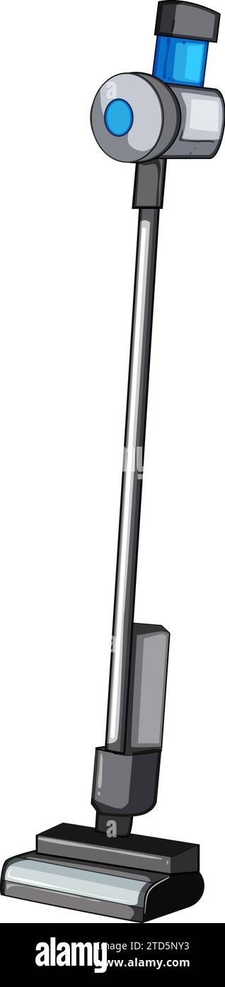 woman manual vacuum cleaner cartoon vector illustration Stock Vector ...