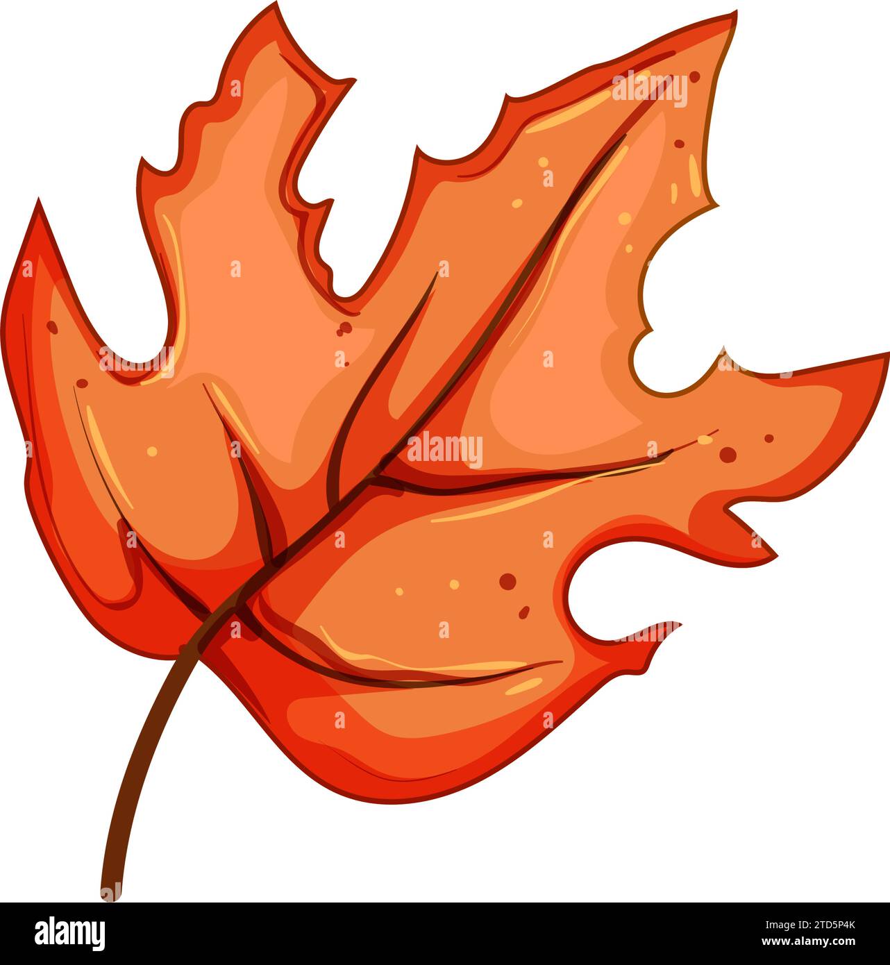 autumn maple leaf cartoon vector illustration Stock Vector Image & Art ...