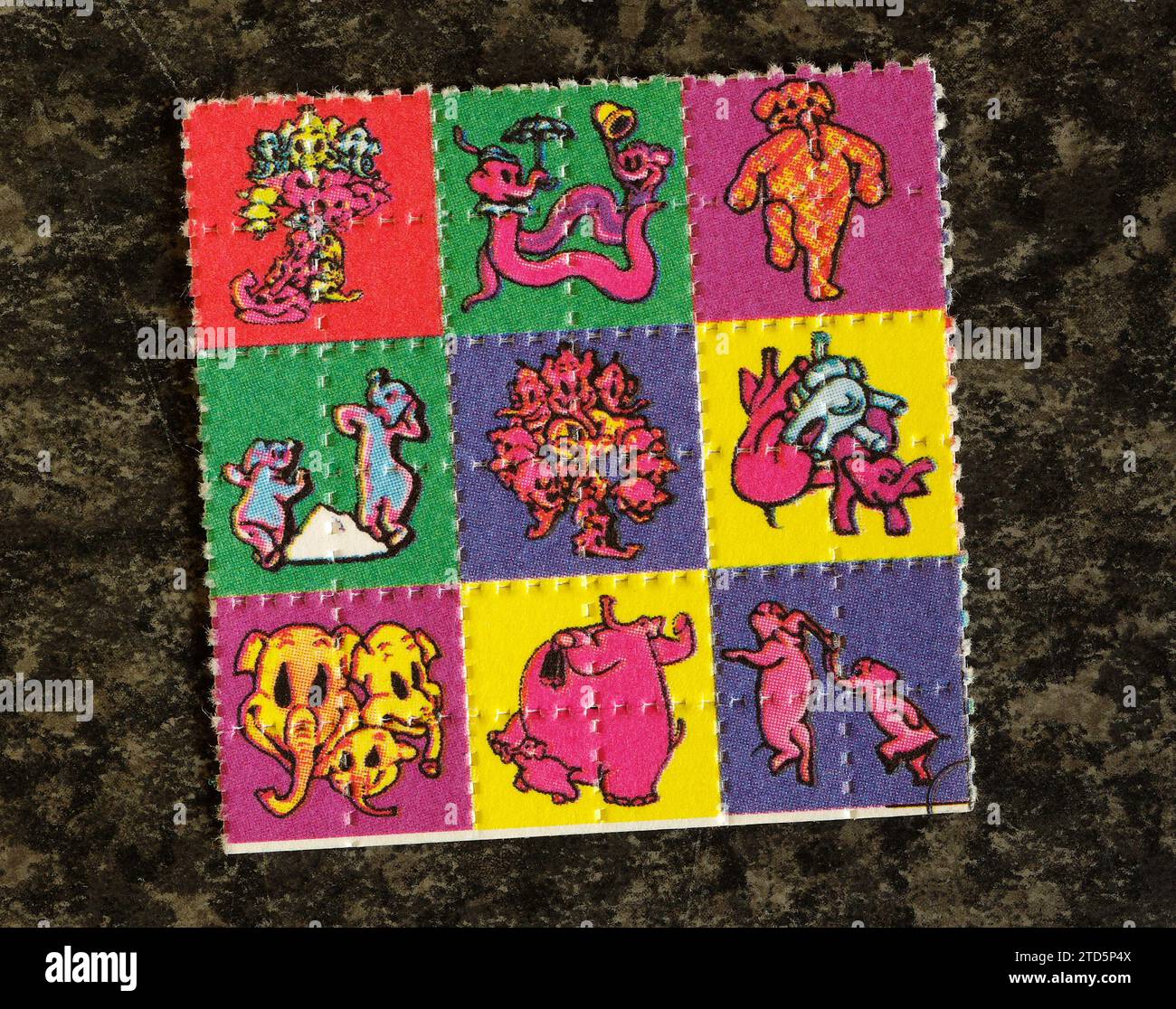 Pink Elephants on Parade [1990's] BLOTTER ACID - LSD [Lysergic Acid ...