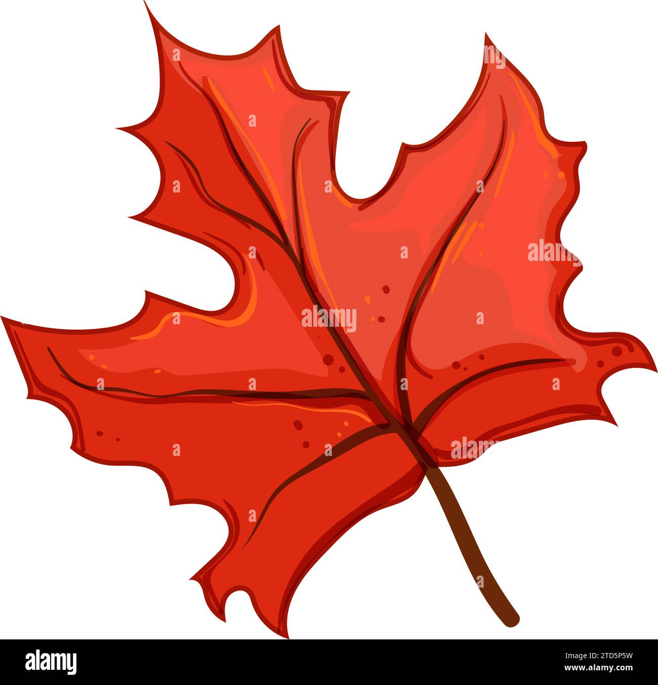 Yellow Maple Leaf Cartoon Vector Illustration Stock Vector Image And Art