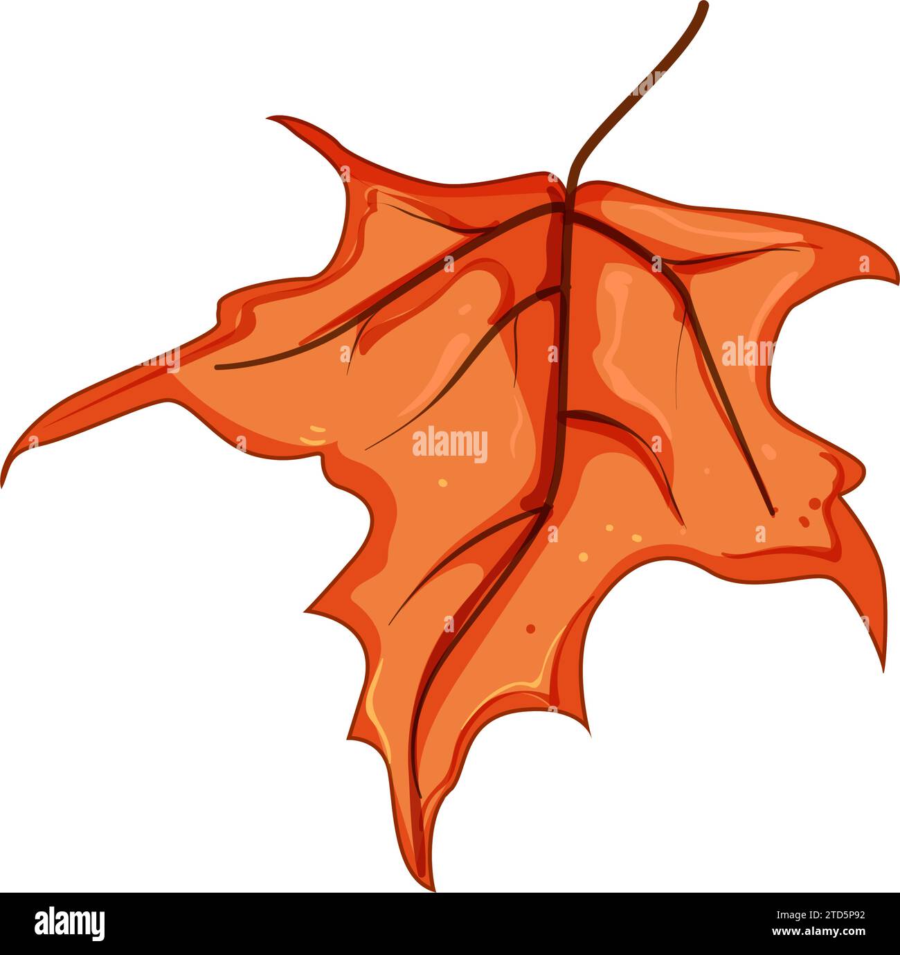 tree maple leaf cartoon vector illustration Stock Vector Image & Art ...