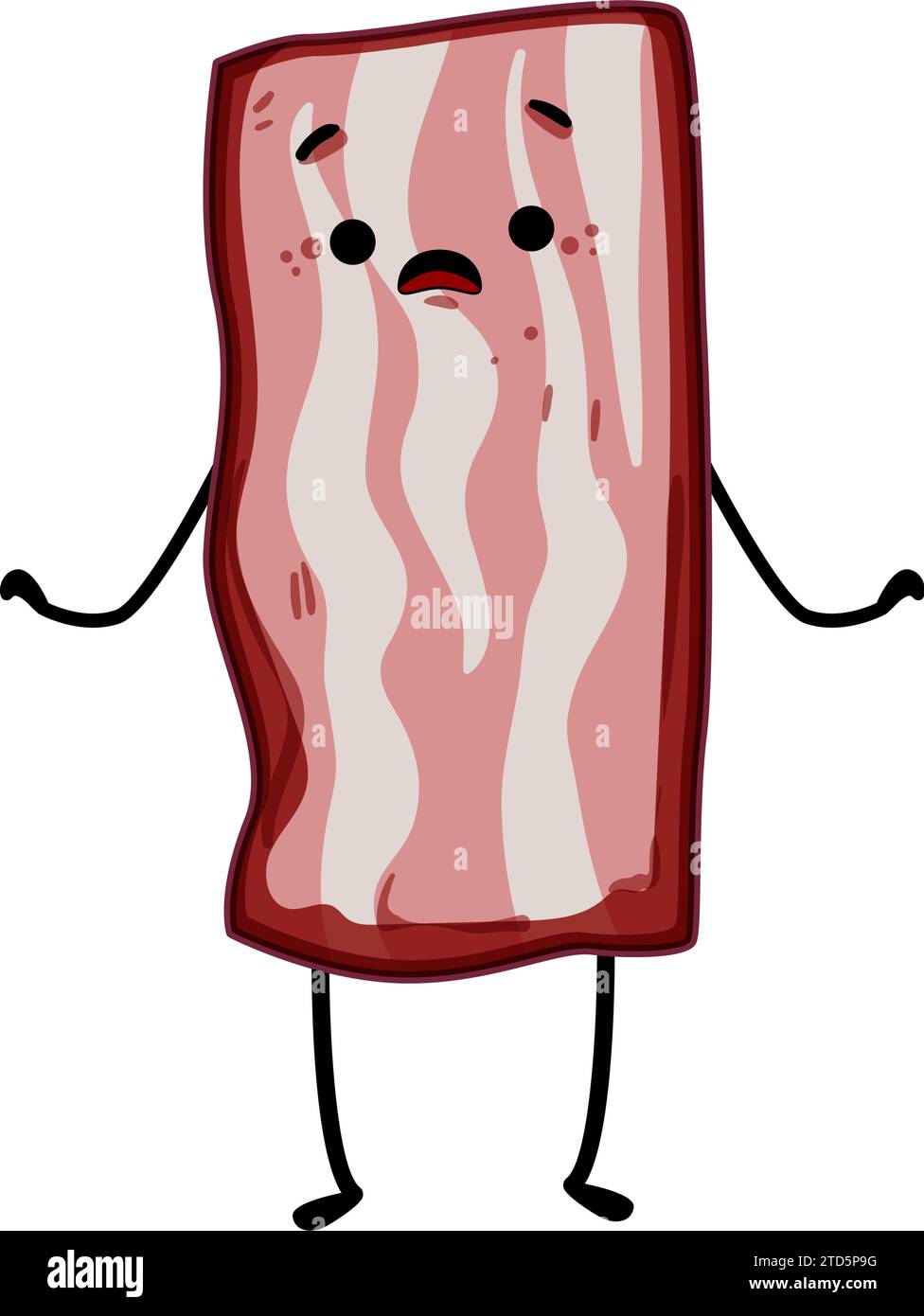 food meat character cartoon vector illustration Stock Vector Image ...