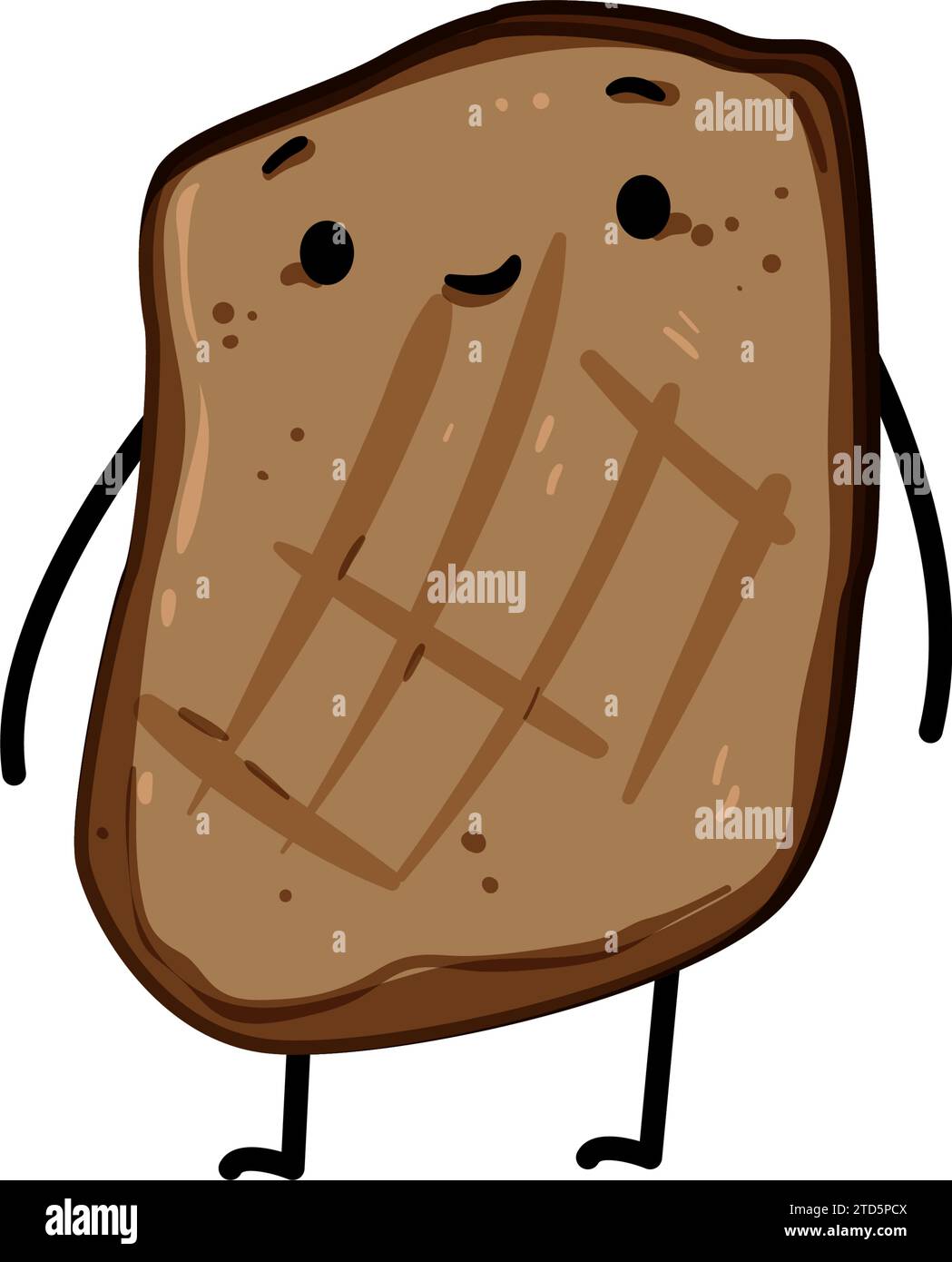 smile meat character cartoon vector illustration Stock Vector Image ...