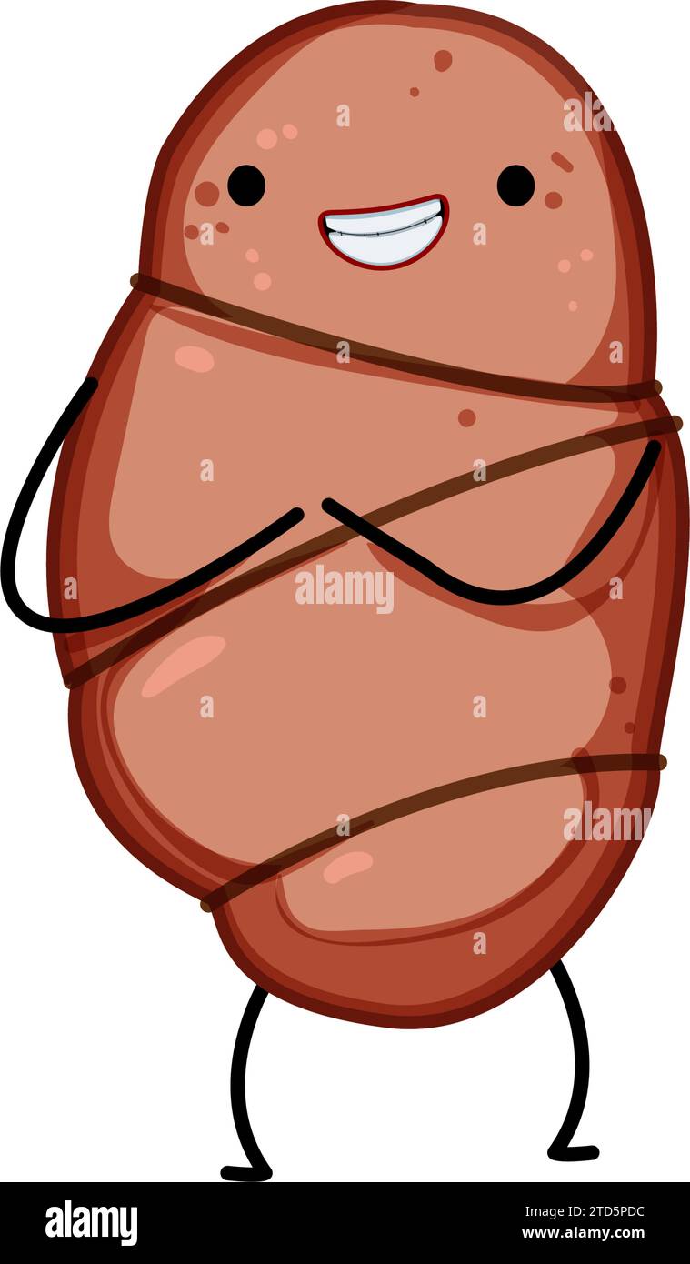 beef meat character cartoon vector illustration Stock Vector Image ...