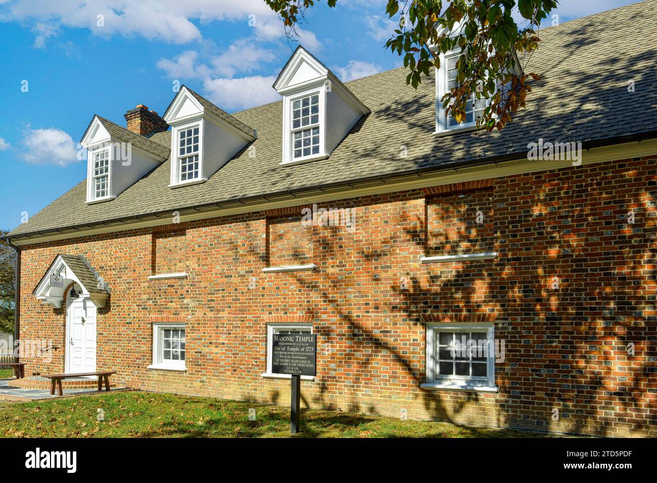 The Masonic Temple on Francis Street, Colonial Williamsburg, Virginia ...