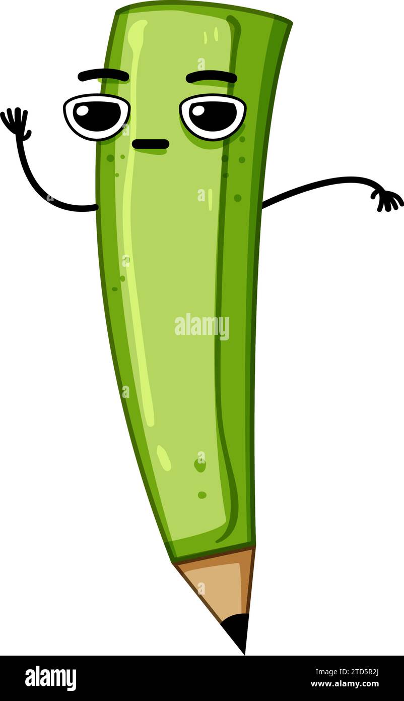 stationery pen character cartoon vector illustration Stock Vector Image ...