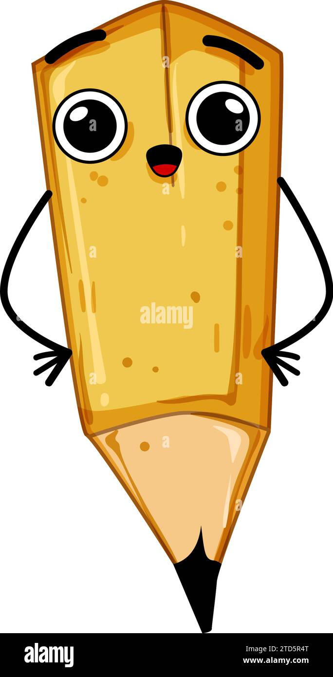 student pen character cartoon vector illustration Stock Vector Image ...