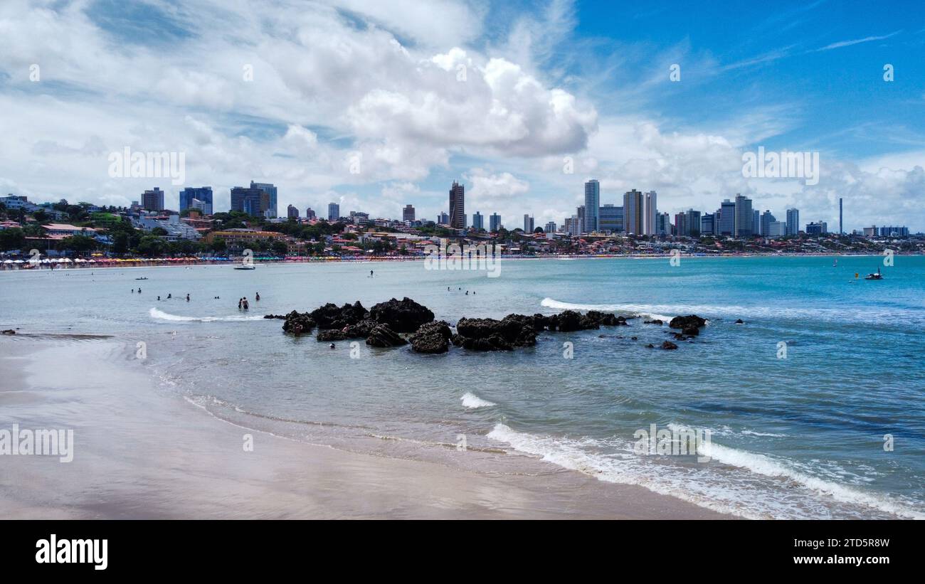Beautiful beaches in Natal, Brazil. All the colors of the beach. Golden ...