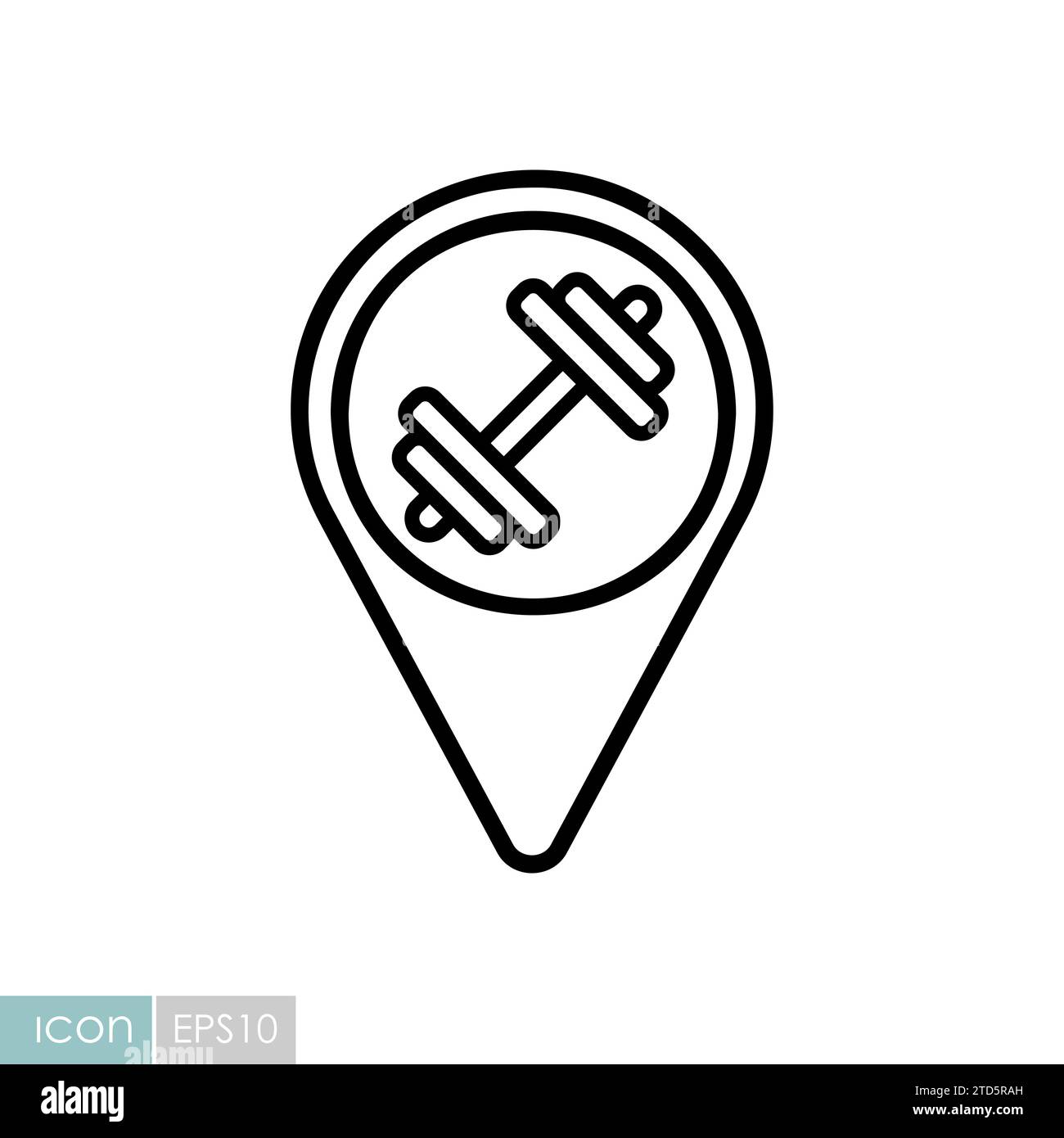 Gym pin map vector icon. Map pointer. Map markers. GPS location ...