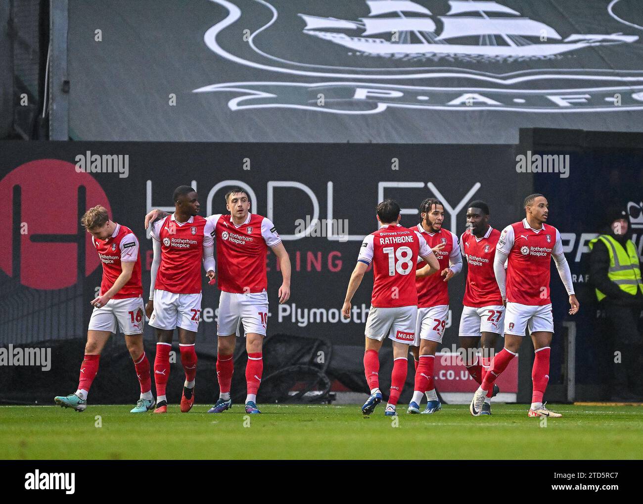 Rotherham United players celebrates a goal to make it 0-1 during the ...