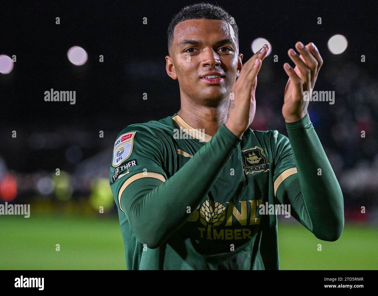 Morgan Whittaker #10 of Plymouth Argyle celebrates a win at full time ...