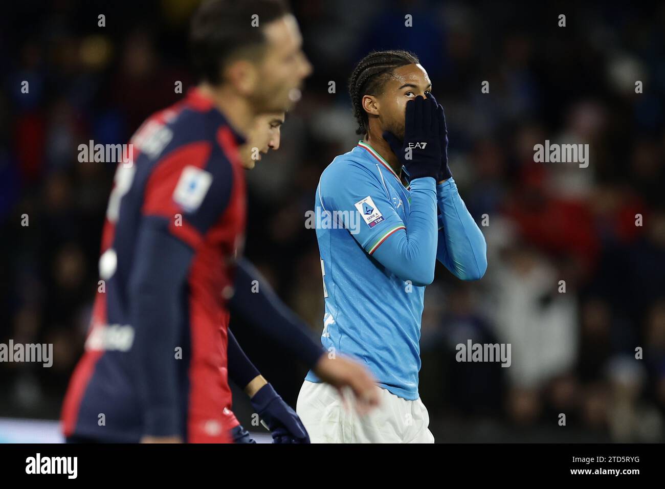 SSC Napoli's Swedish midfielder Jens-Lys Michel Cajuste looks dejected ...