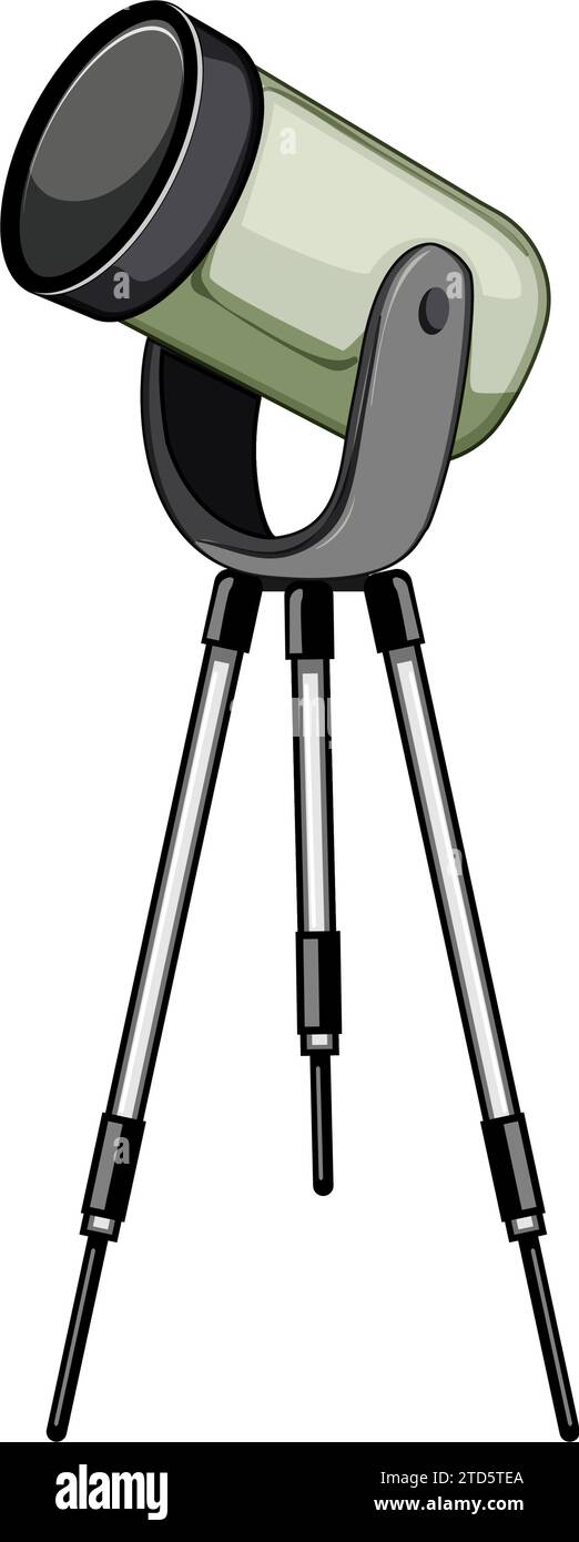 planet telescope cartoon vector illustration Stock Vector Image & Art ...