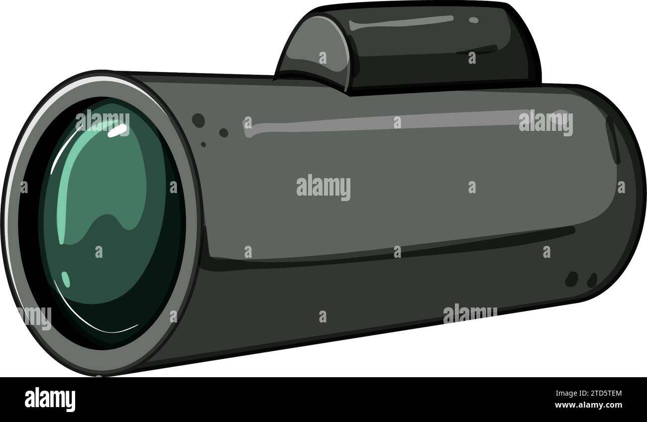 night telescope cartoon vector illustration Stock Vector Image & Art ...