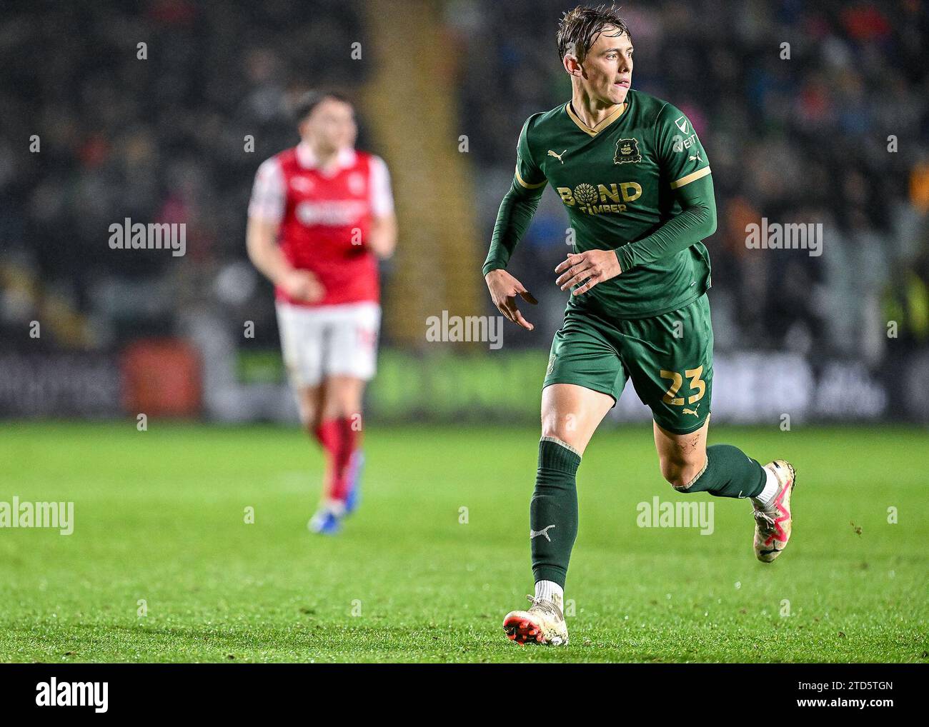 Ben Waine #23 of Plymouth Argyle in action during the Sky Bet ...