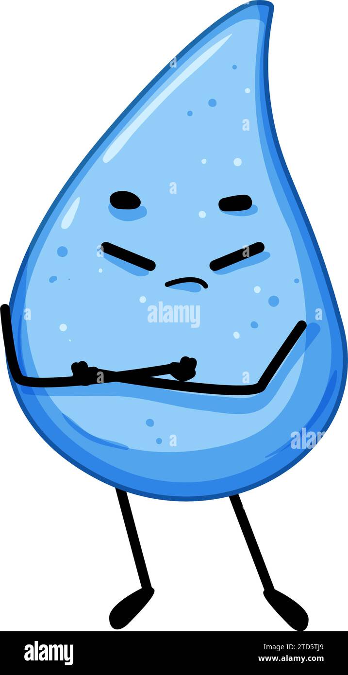 smile water drop character cartoon vector illustration Stock Vector ...