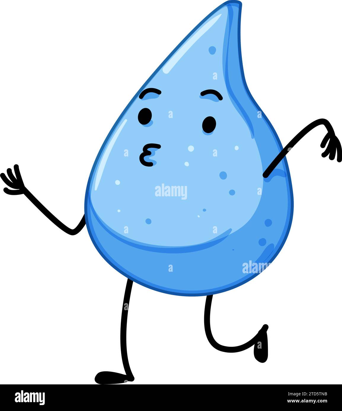 rain water drop character cartoon vector illustration Stock Vector ...