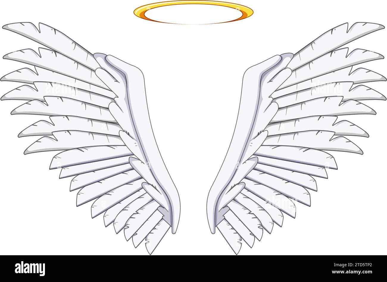bird wing angel cartoon vector illustration Stock Vector Image & Art ...