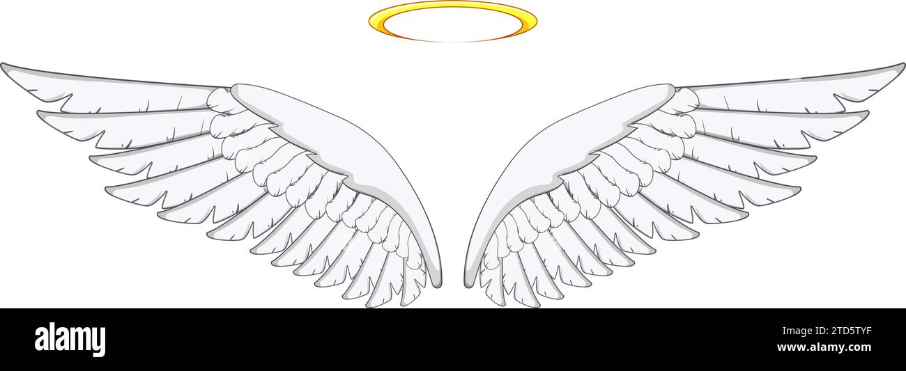 shape wing angel cartoon vector illustration Stock Vector Image & Art ...