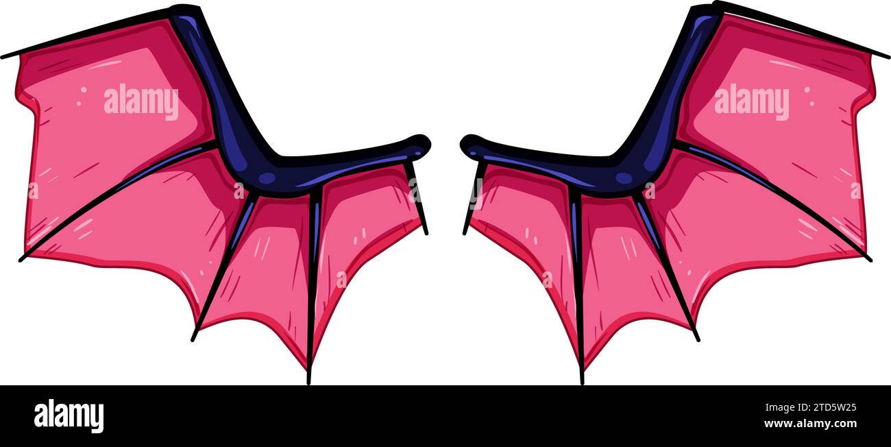 wing wings dragon cartoon vector illustration Stock Vector Image & Art ...