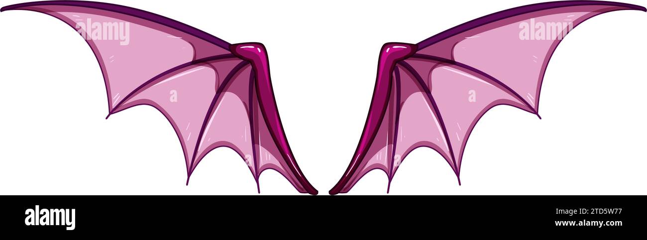 black wings dragon cartoon vector illustration Stock Vector Image & Art ...