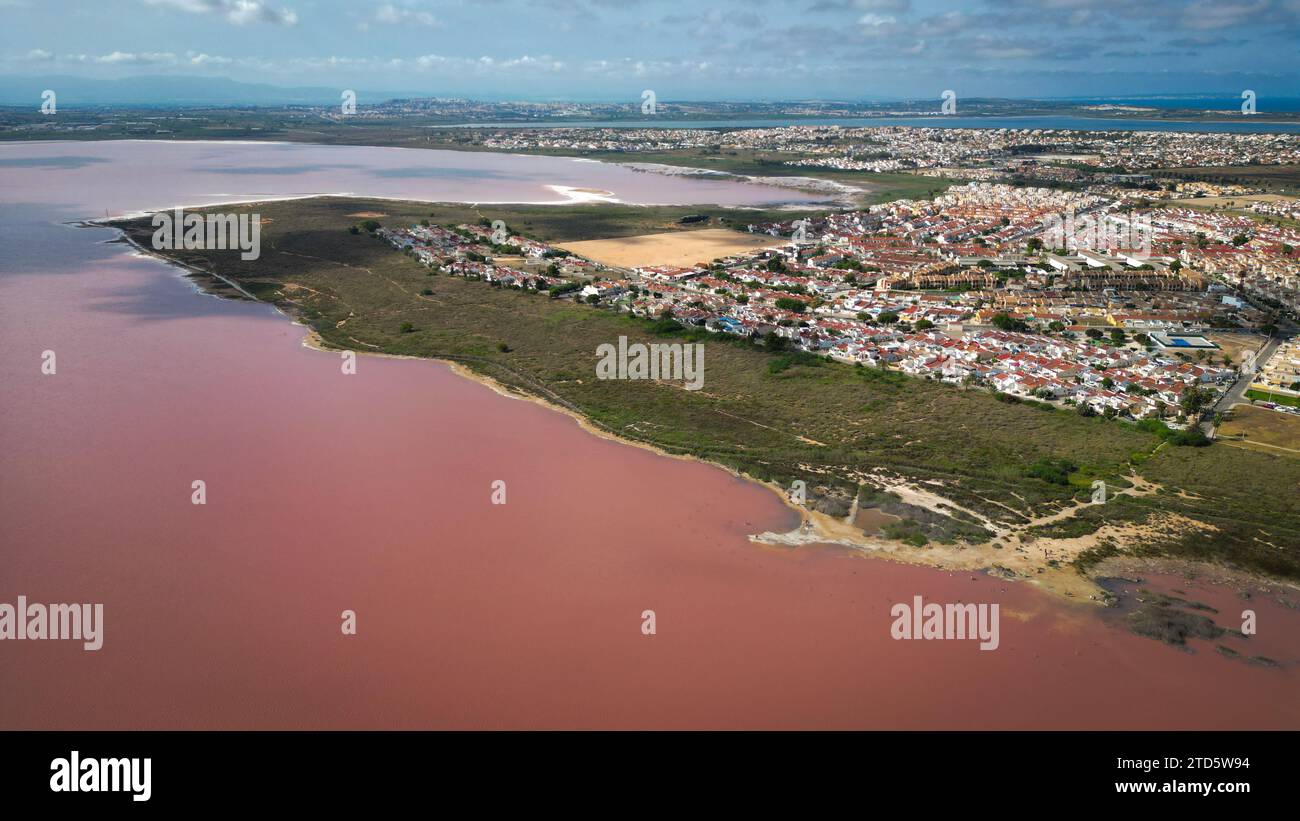 Pink salt lake in hi-res stock photography and images - Alamy