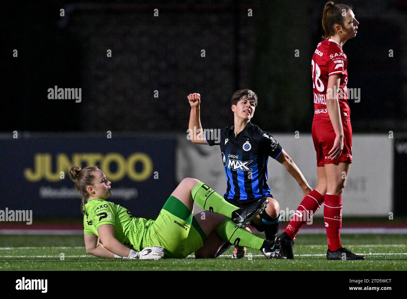 Isabelle Iliano (18) of Club YLA pictured celebrating after scoring the 1-0 goal while ...