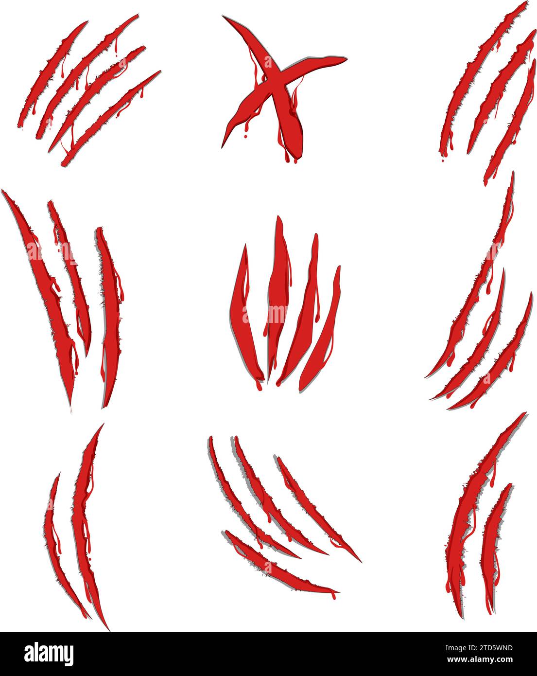 claw scratch set cartoon vector illustration Stock Vector Image & Art ...