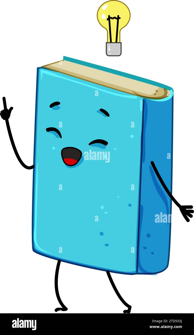cute book character cartoon vector illustration Stock Vector Image ...