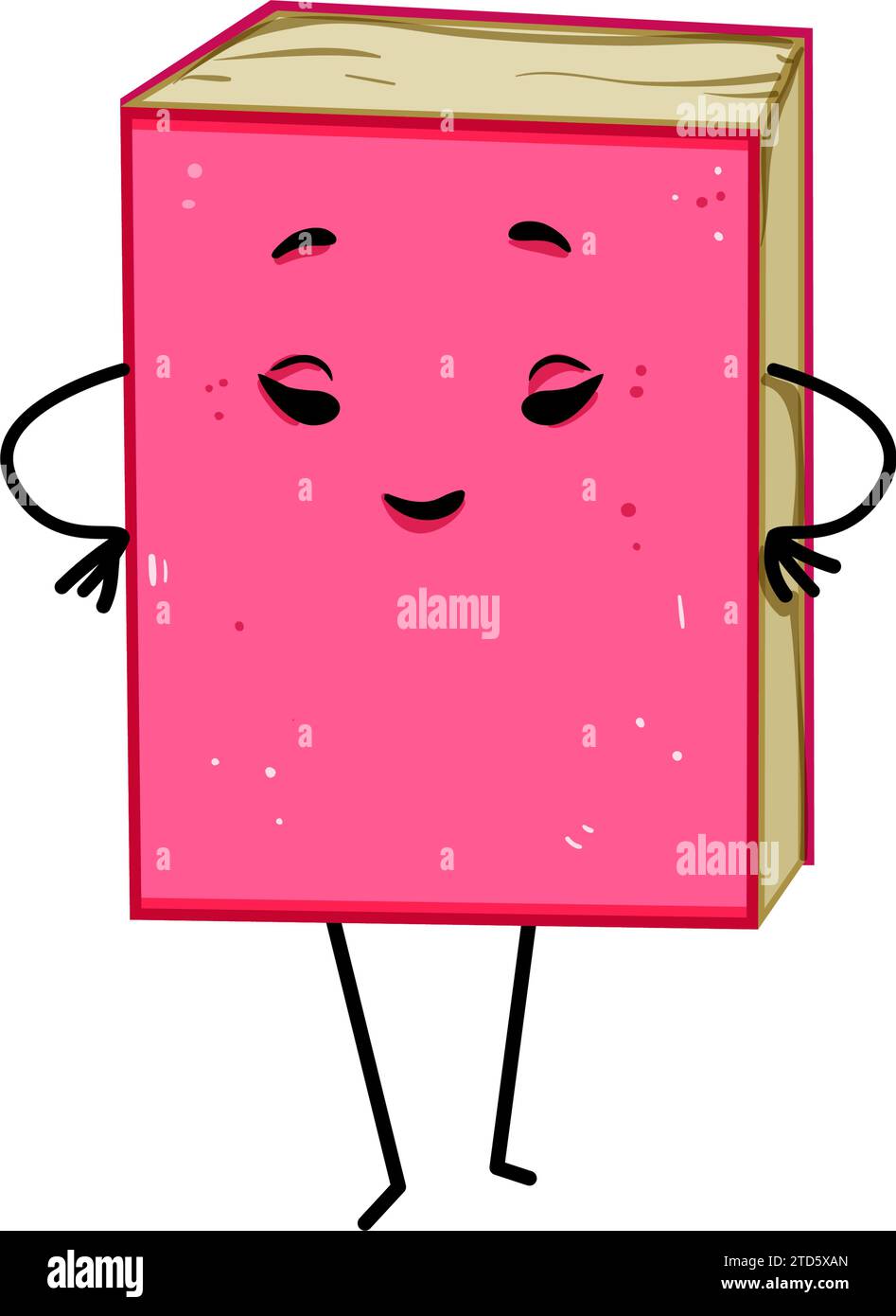 mascot book character cartoon vector illustration Stock Vector Image ...