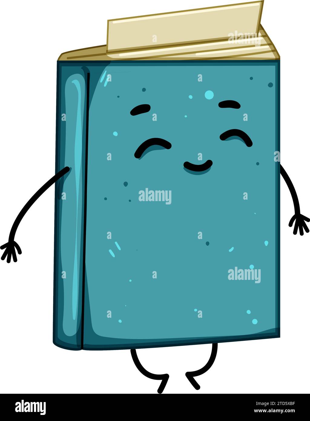 library book character cartoon vector illustration Stock Vector Image ...